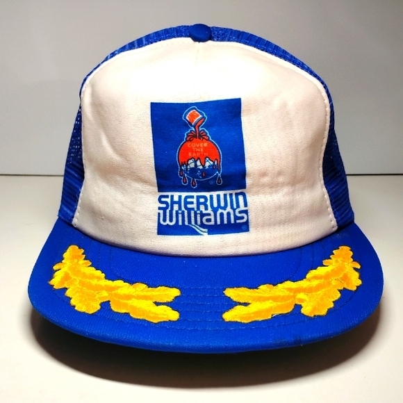 Made in USA | Accessories | Vintage White Blue Sherwin Williams Mesh ...